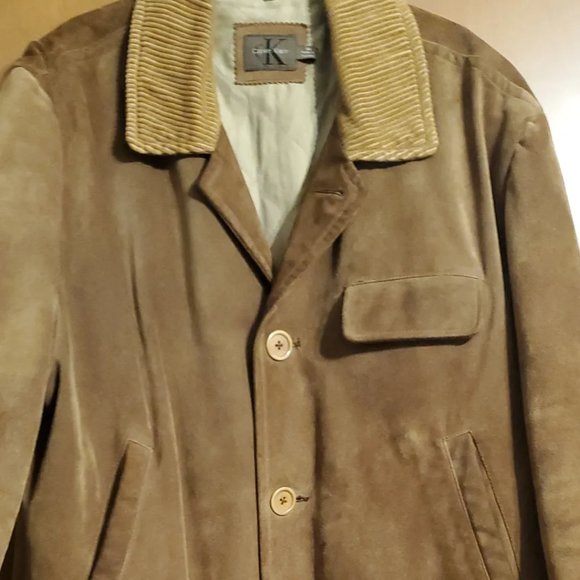 Calvin Klein | Jackets & Coats | Calvin Klein Brown Suede Jacket | Poshmark